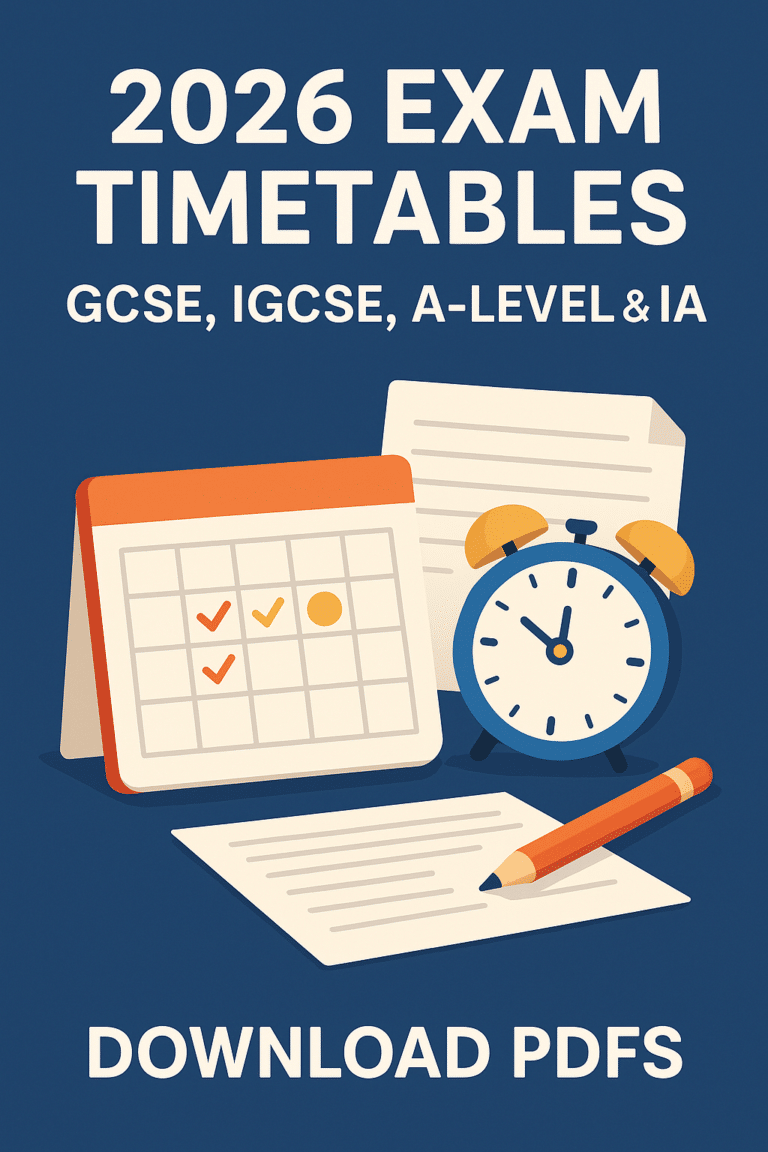 2025 2026 GCSE & A-Level Grade Boundaries + Exam Timetables