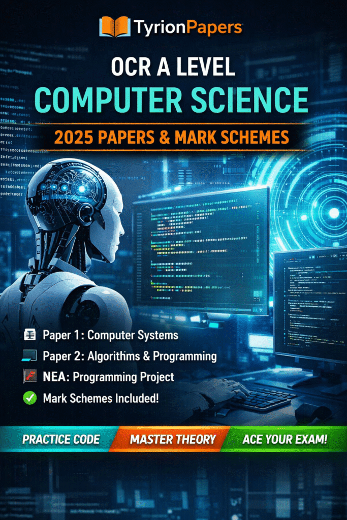 OCR A Level Computer Science June 2025 Papers and Mark Schemes | Tyrion ...